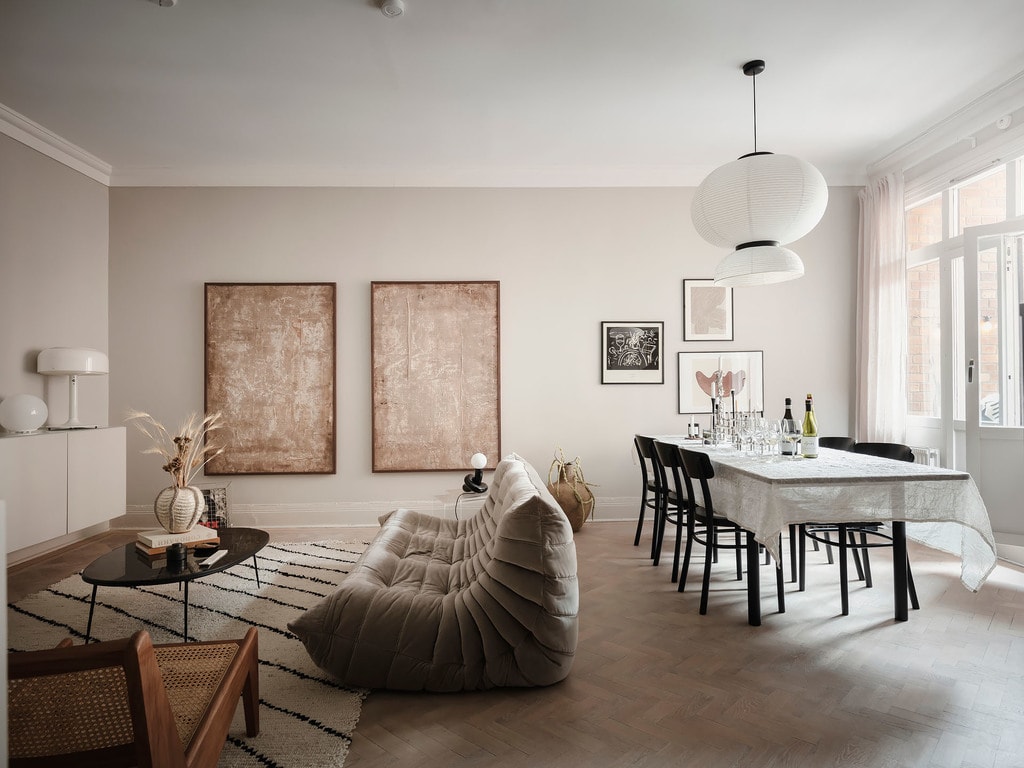 Living Room And Dining Room In One Space